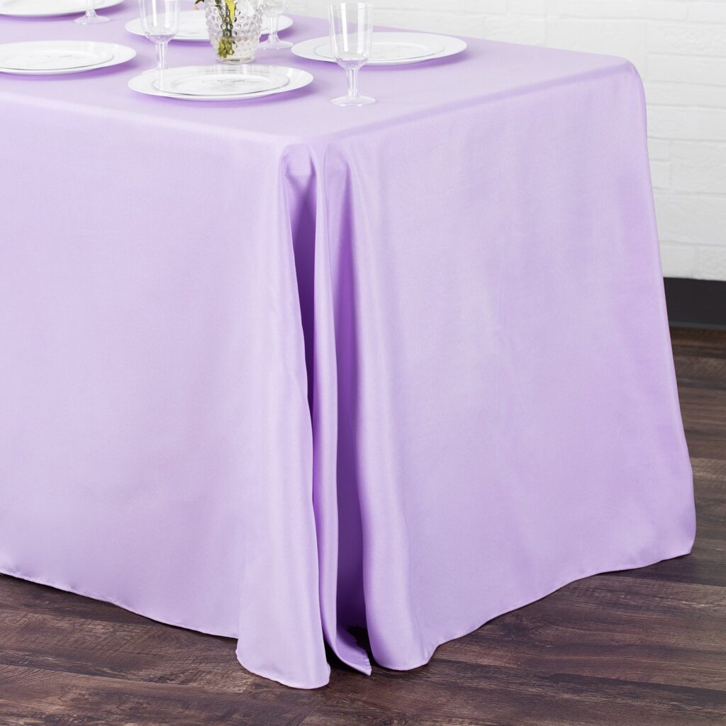 Lavender Rectangular Tablecloth 156" X 90" - Trio Event Rentals